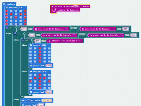 La chaîne d'information de la carte microbit [La boussole numérique. ]